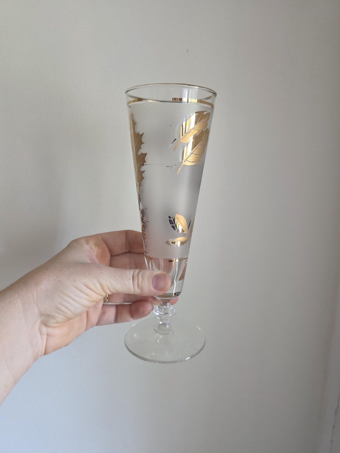 MCM Gold Leaf Pint Glass - Etsy