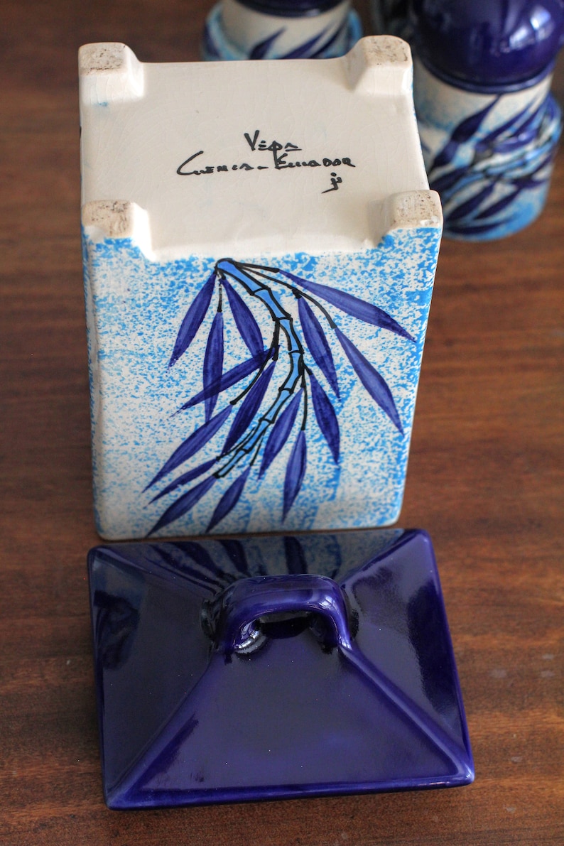 Eduardo Vega Hand Painted Pottery Cuenca Ecuador Tea Set - Etsy