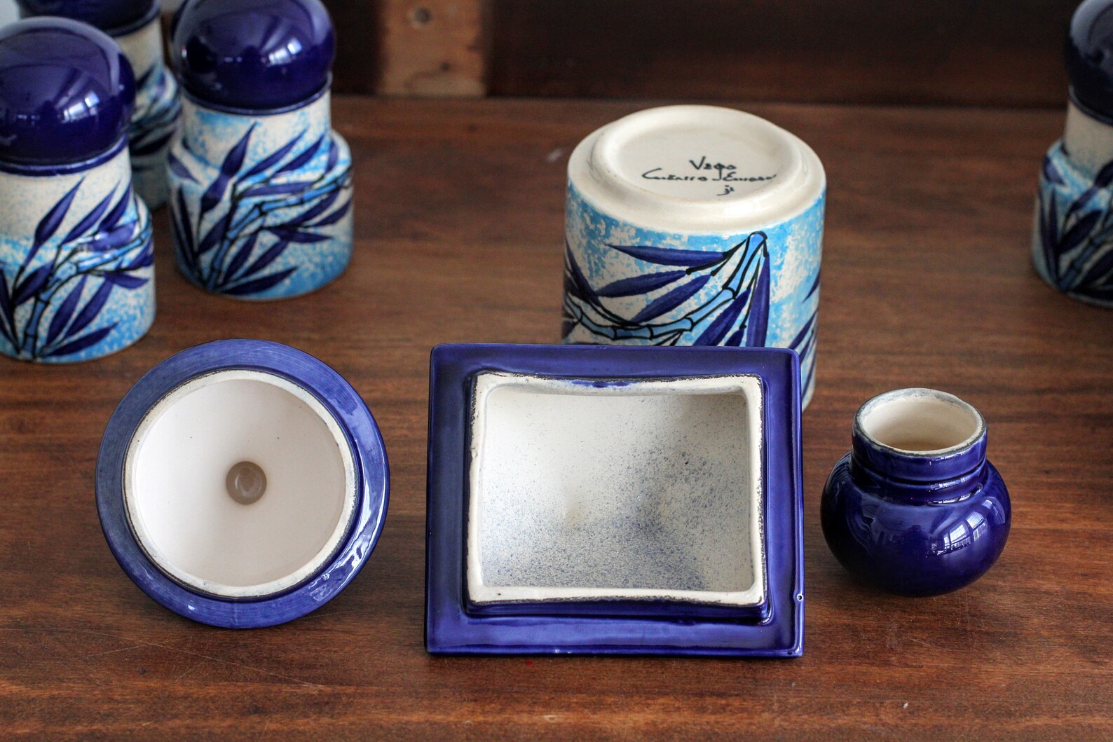 Eduardo Vega Hand Painted Pottery Cuenca Ecuador Tea Set | Etsy