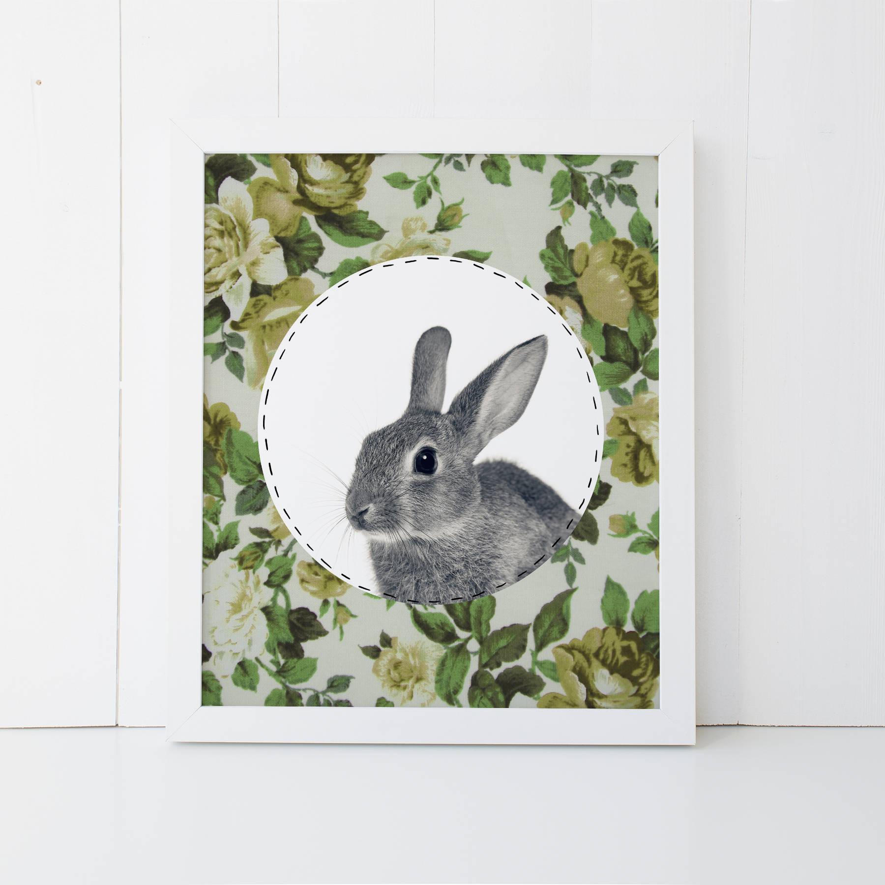 Bunny Print rabbit print woodland animal decor nursery | Etsy