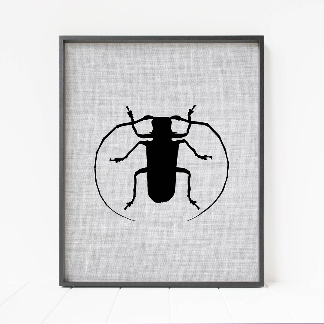 Insect Print, Longhorn Beetle Print, Insect Printable Art, Bug Wall Art ...