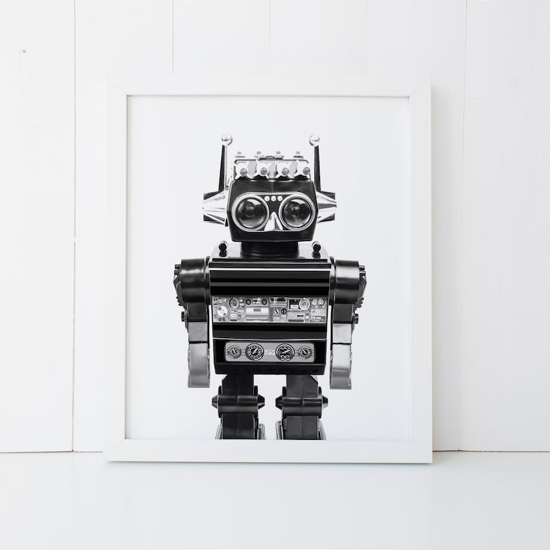 Robot Wall Decor, Robot Print, Robot Poster, Robot Decor, Minimalist ...