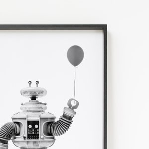 Robot Print, Robot Nursery Decor, Minimalist Robot Wall Art, Children's ...