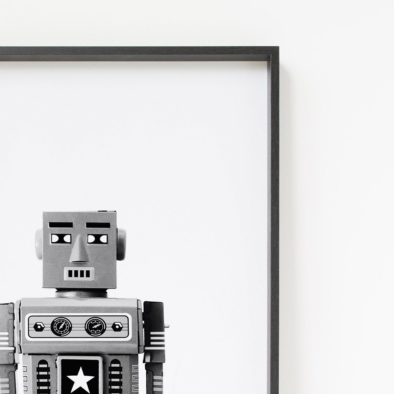 Retro Robot Wall Art Robot Print Minimalist Robot Robot - Etsy