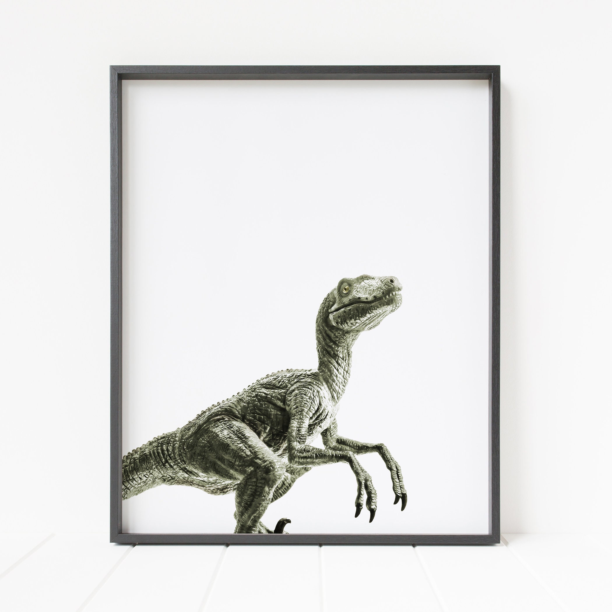 Velociraptor Print Dinosaur Wall Art Dinosaur Nursery Decor | Etsy