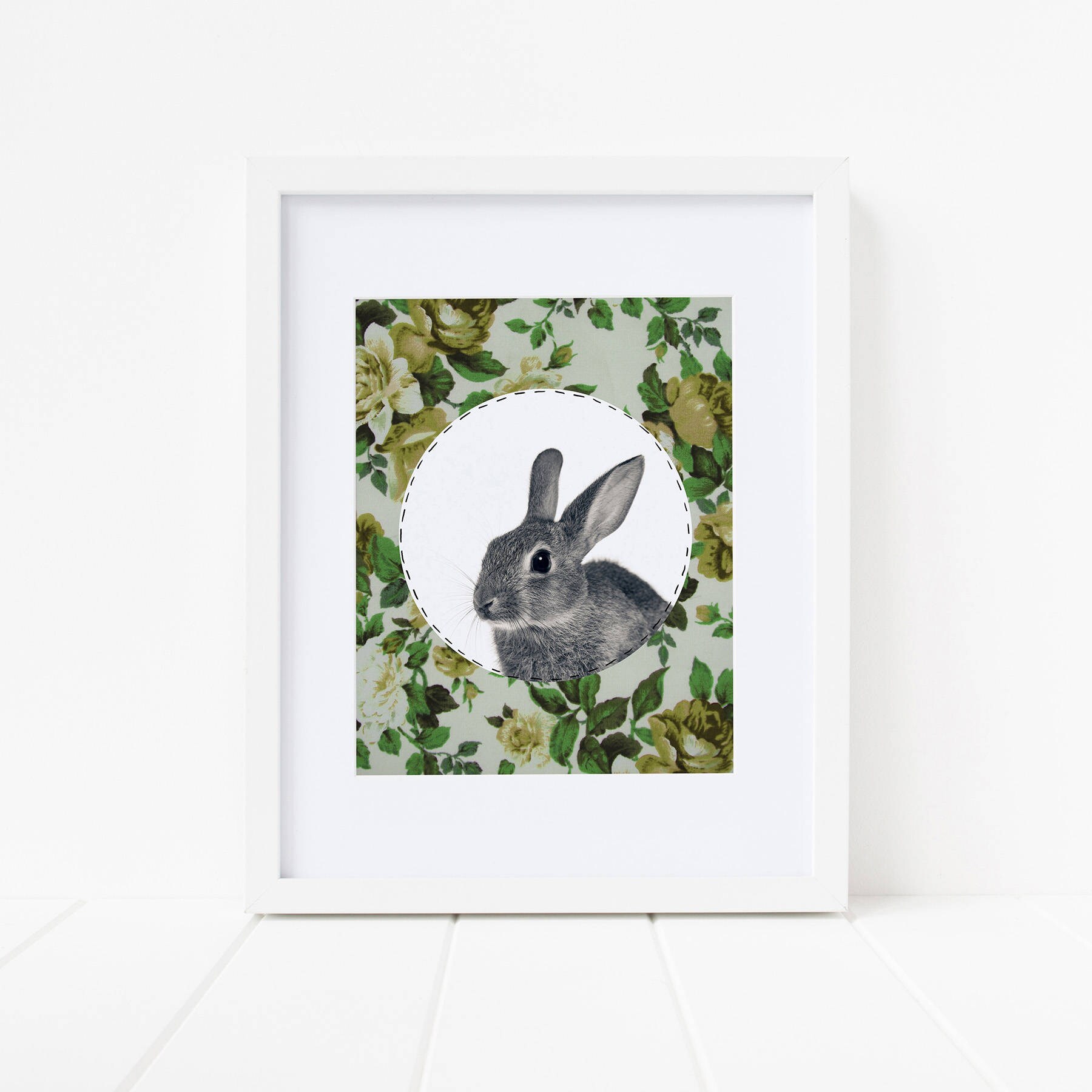 Bunny Print rabbit print woodland animal decor nursery | Etsy