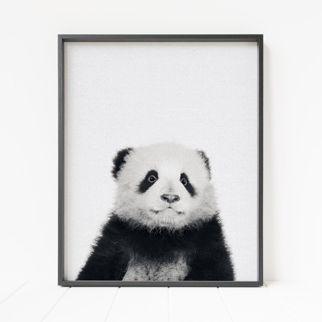Panda Print, Panda Decor, Panda Wall Art, Minimalist Nursery Wall Decor ...