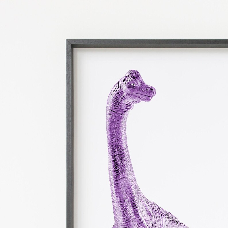 Purple Dinosaur Print, Brontosaurus Print, Nursery Wall Art, Dinosaur ...