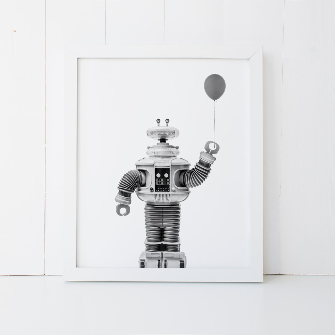 Robot print robot nursery decor minimalist robot wall art | Etsy
