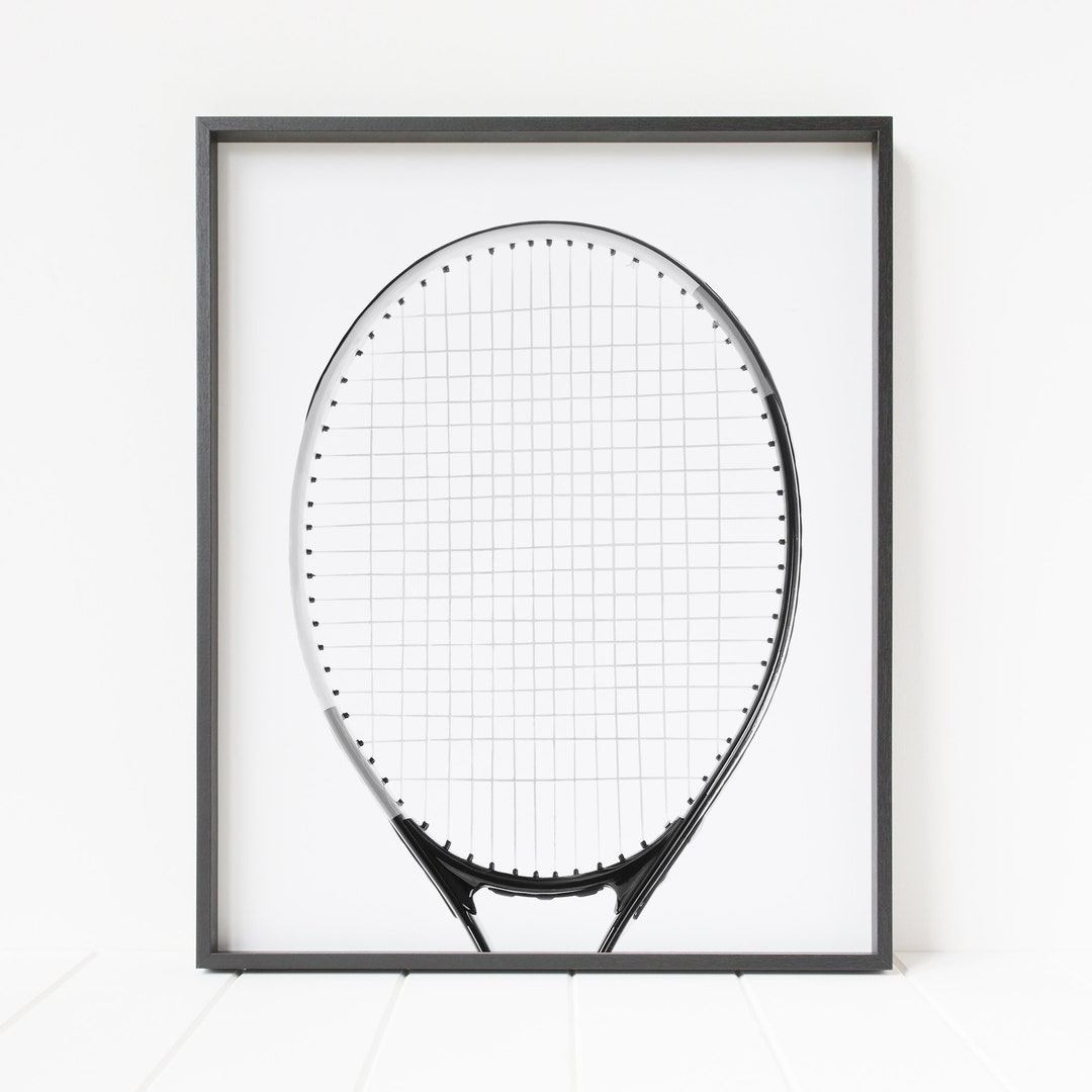 Tennis Racket Print, Tennis Decor, Sports Decor, Sports Print, Tennis ...