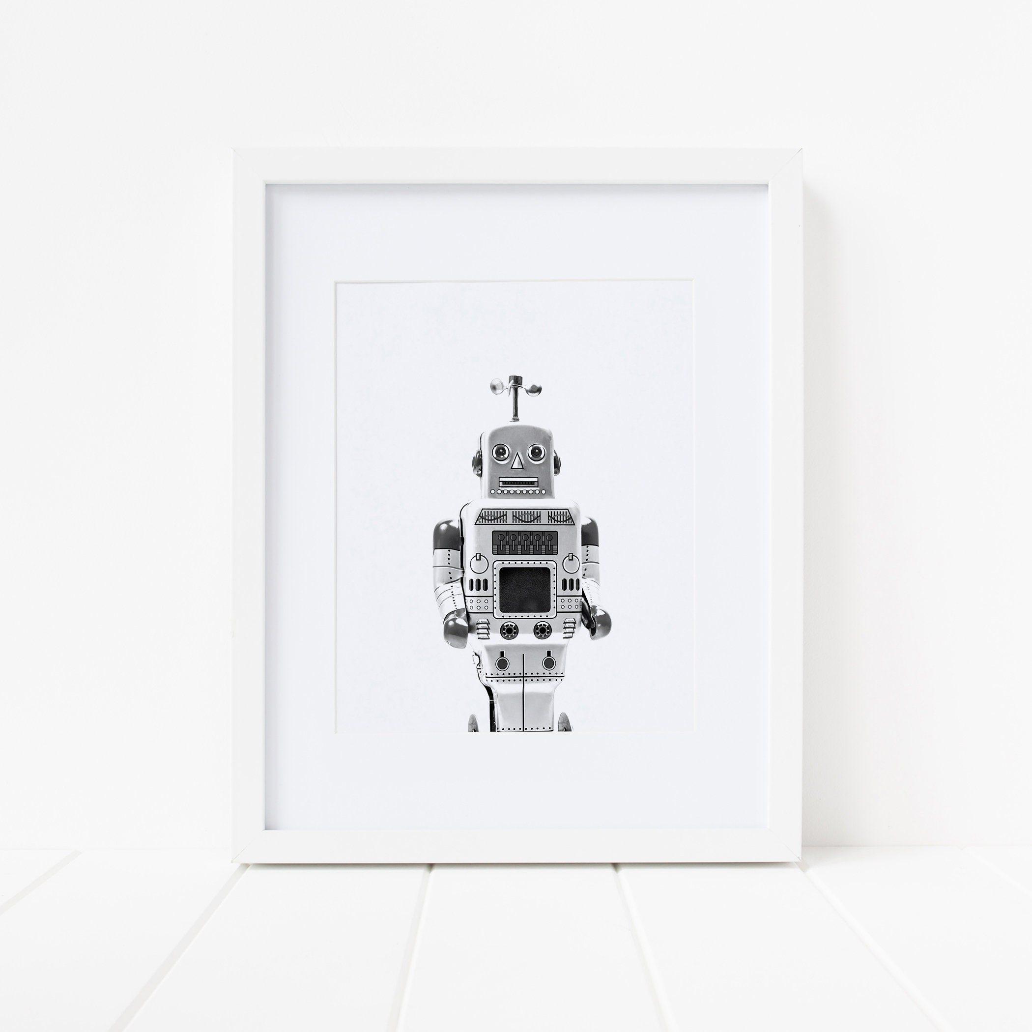 Robot Wall Art Robot Wall Decor Robot Nursery Art Retro | Etsy