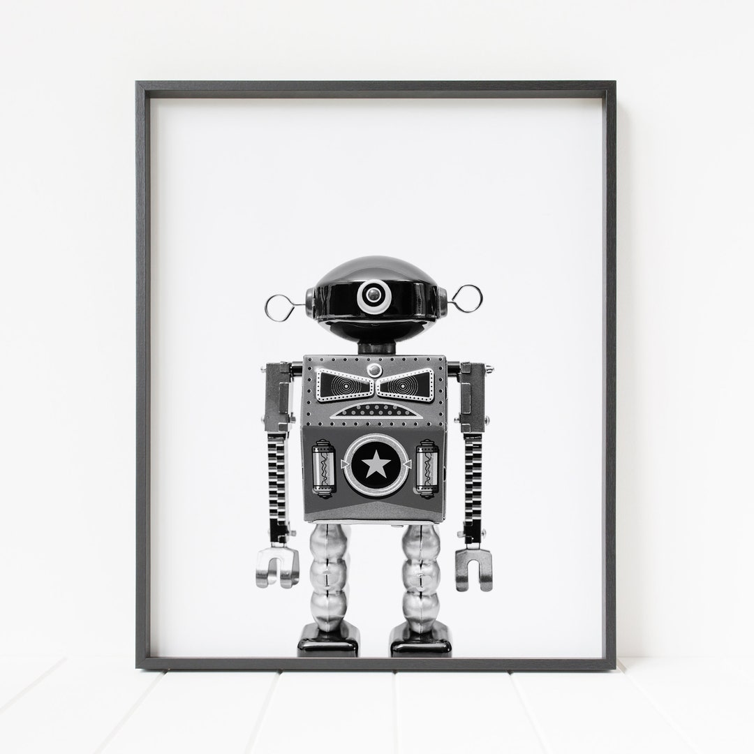 Robot Print, Robot Decor, Robot Nursery Art, Playroom Wall Art, Toy ...