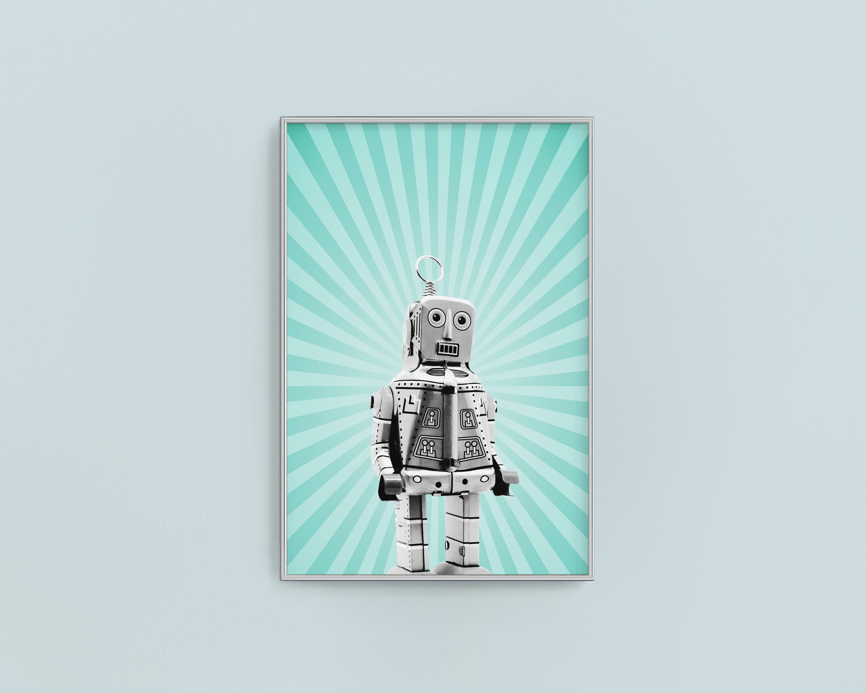 Robot Wall Art, Robot Poster, Super Hero Robot Print, Nursery Decor ...