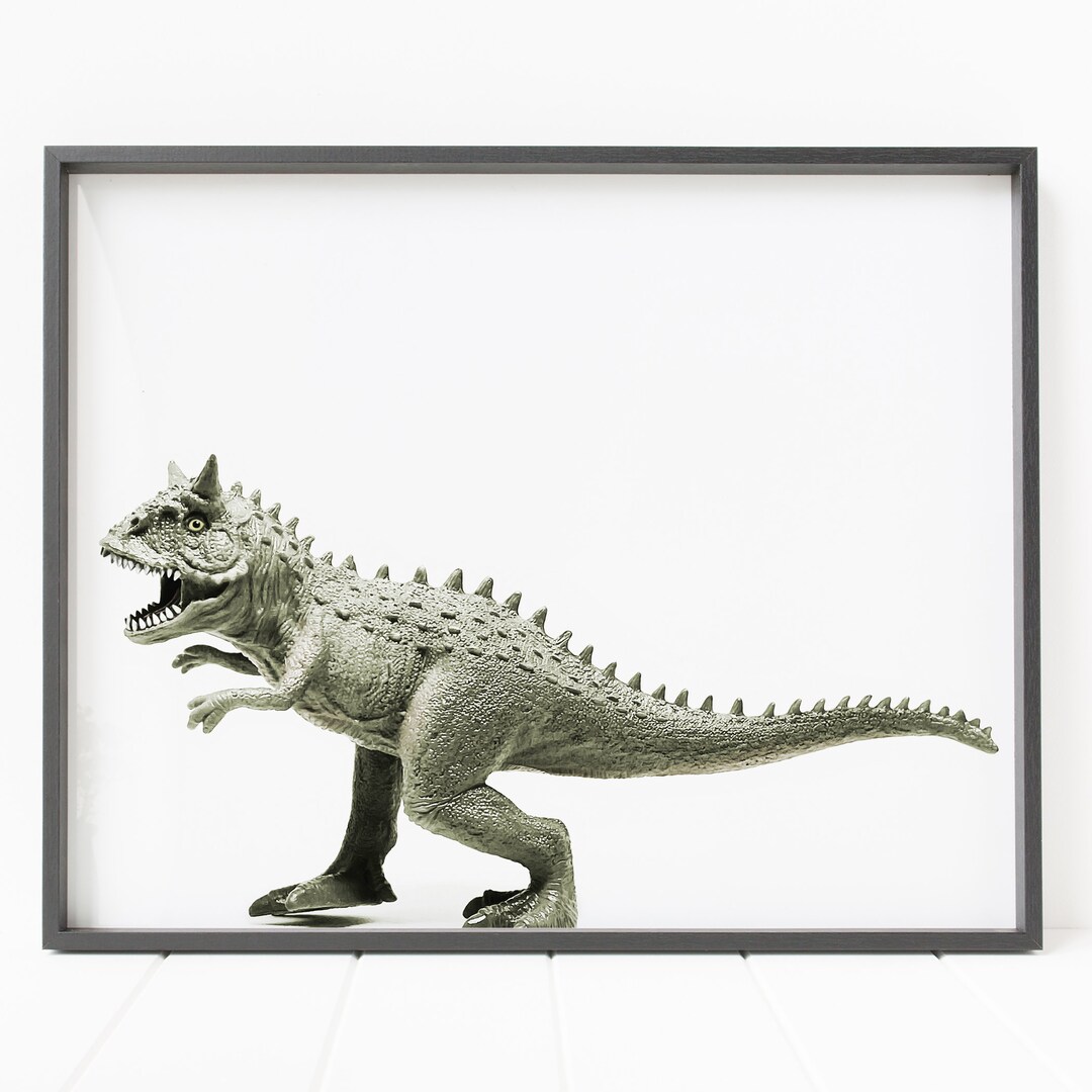 Carnotaurus Dinosaur Print, Muted Green Dinosaur, Dinosaur Nursery ...
