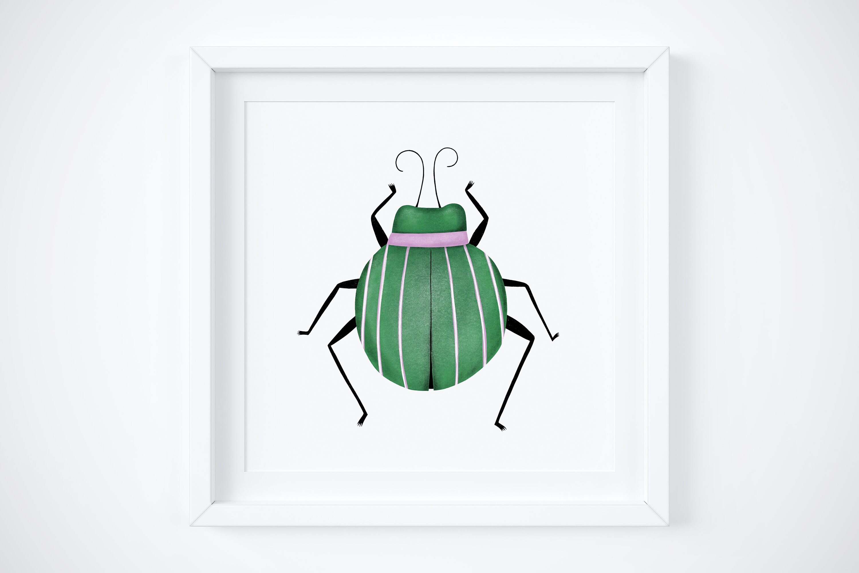 Beetle Print Beetle Wall Art Beetle Wall Decor Green - Etsy