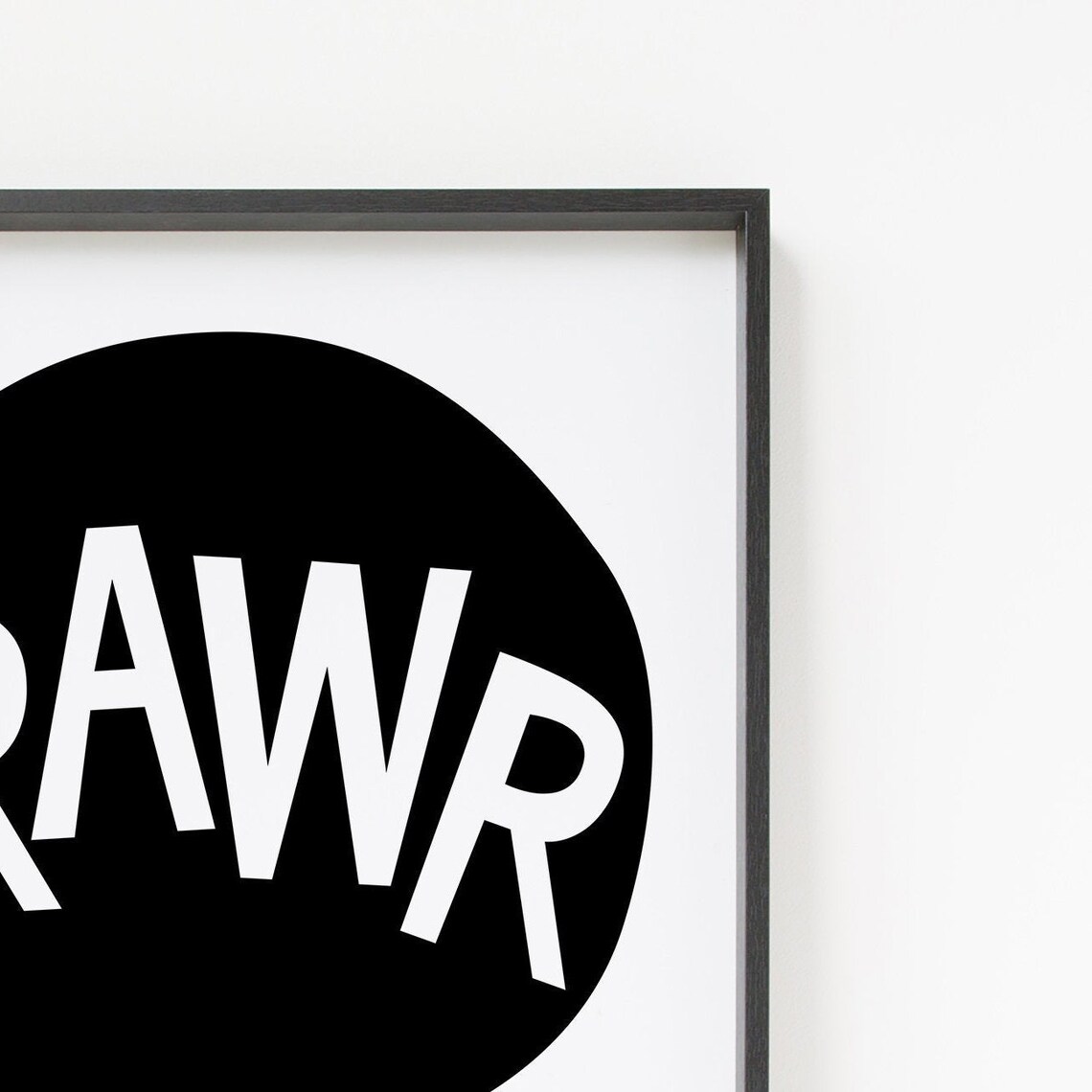 RAWR Print Roaring Word Bubble Dinosaur Roar Print Playroom - Etsy