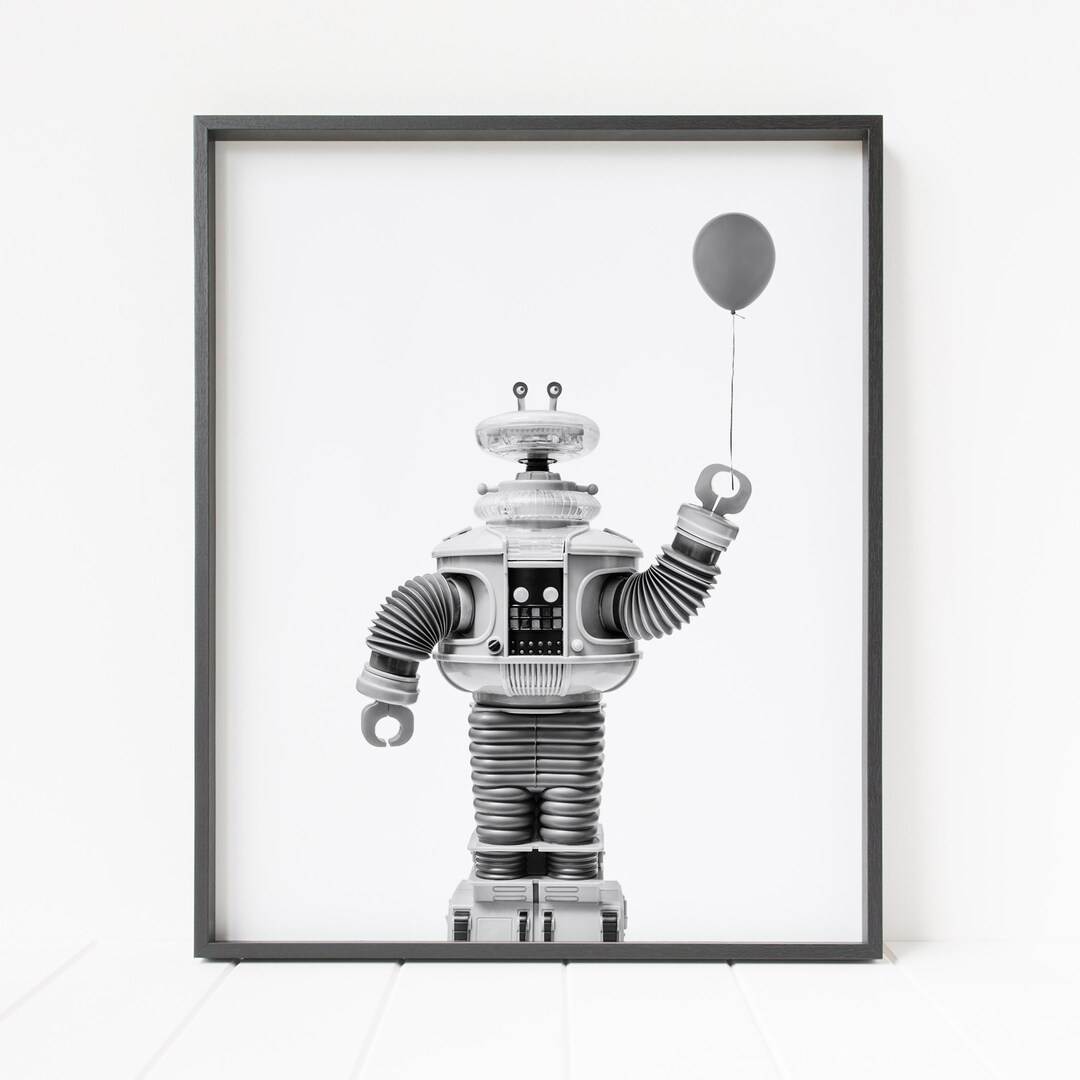 Robot Print, Robot Nursery Decor, Minimalist Robot Wall Art, Children's ...