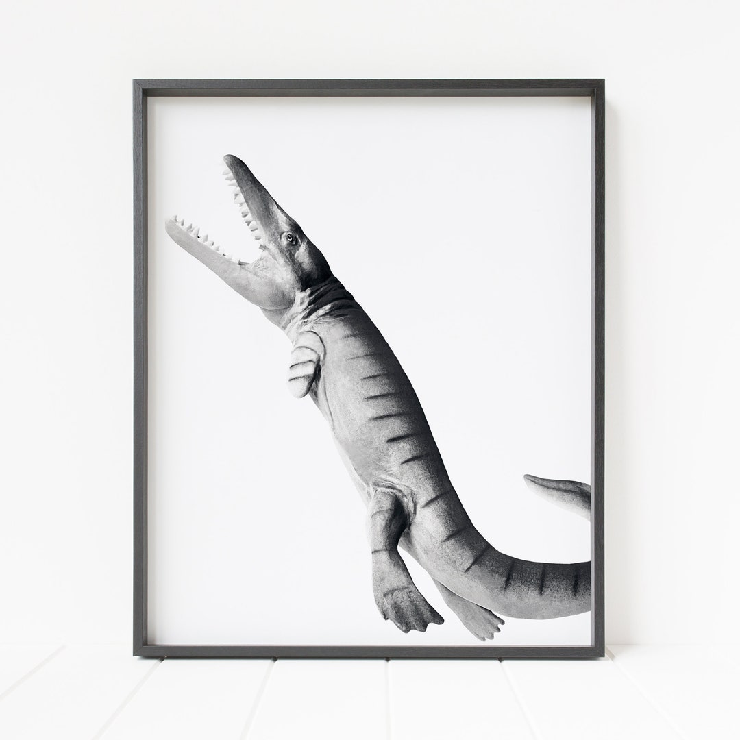Mosasaur Print, Water Dinosaur Print, Plesiosuchus, Mosasaurus ...