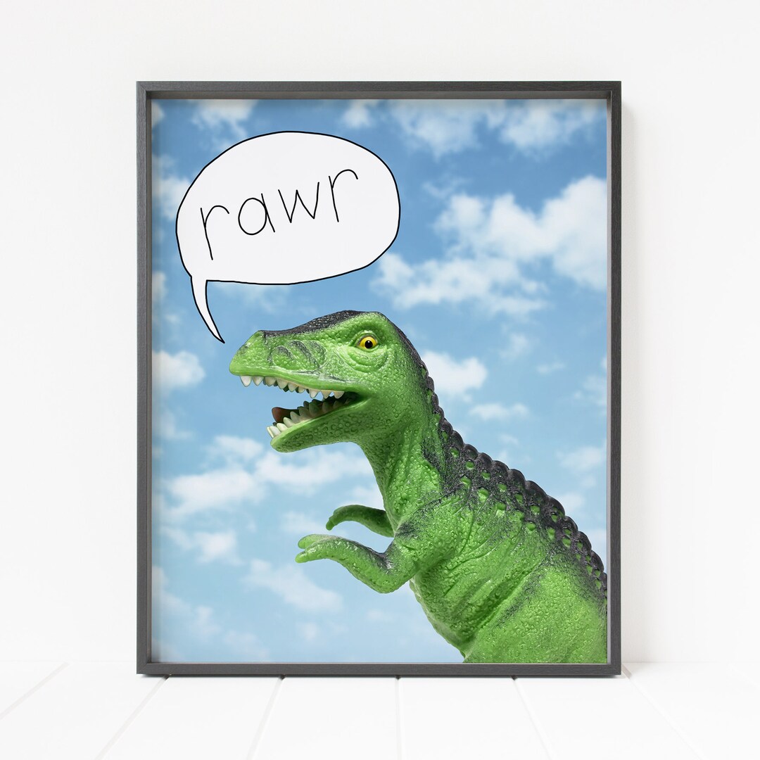 T-rex Print, Dinosaur Print, Dinosaur Wall Art, Nursery Decor ...