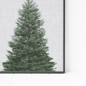 Christmas Tree Print, Printable Christmas Tree Wall Art, Christmas Tree ...