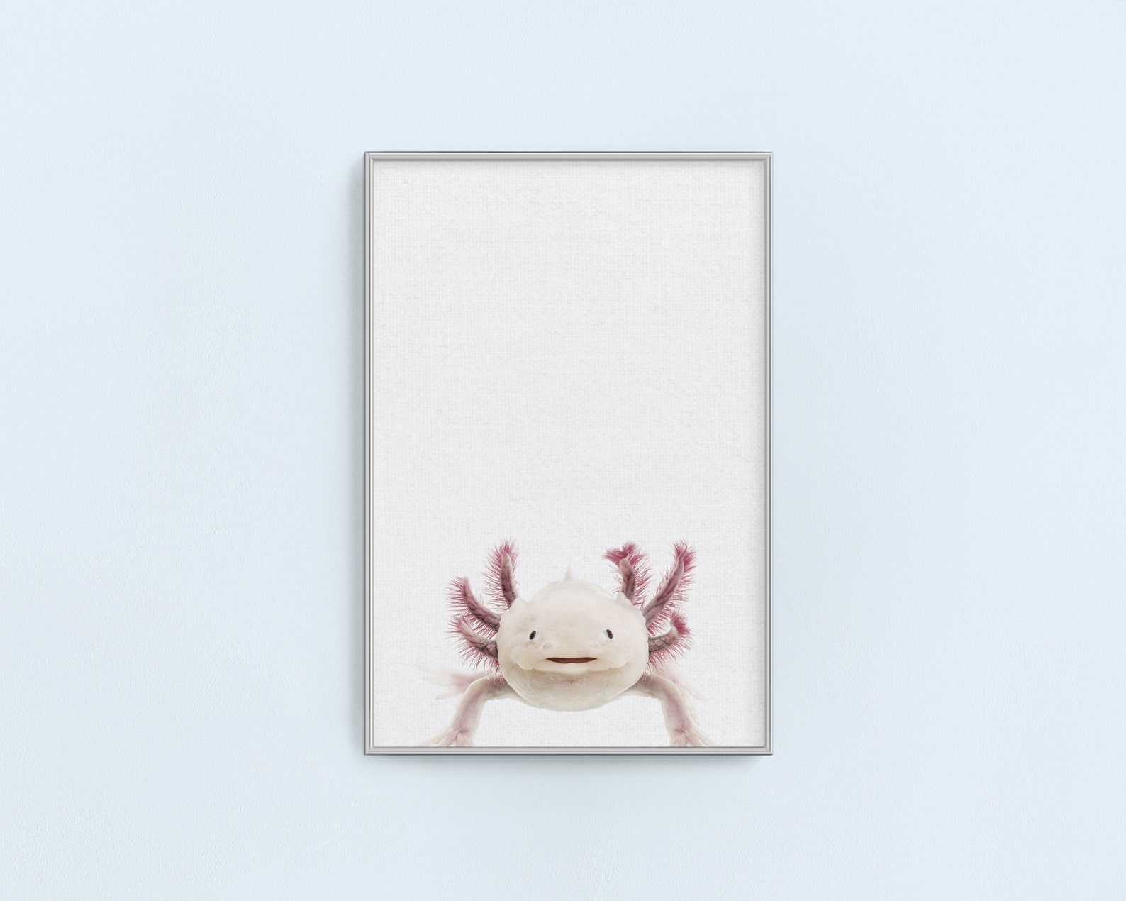 Axolotl Print, Axolotl Wall Art, Axolotl Decor, Nursery Animal Print - Etsy