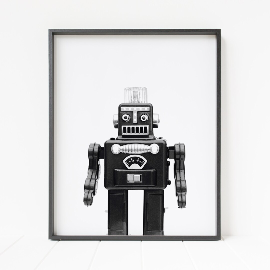 Robot Print, Robot Wall Decor, Robot Nursery Decor, Printable Robot ...