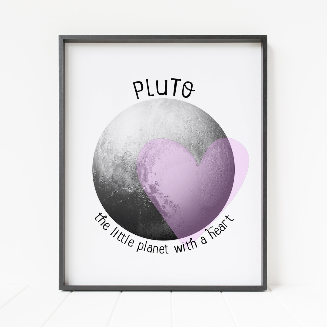 Pluto Print, Planet Decor, Solar System Wall Art, Outer Space Decor ...