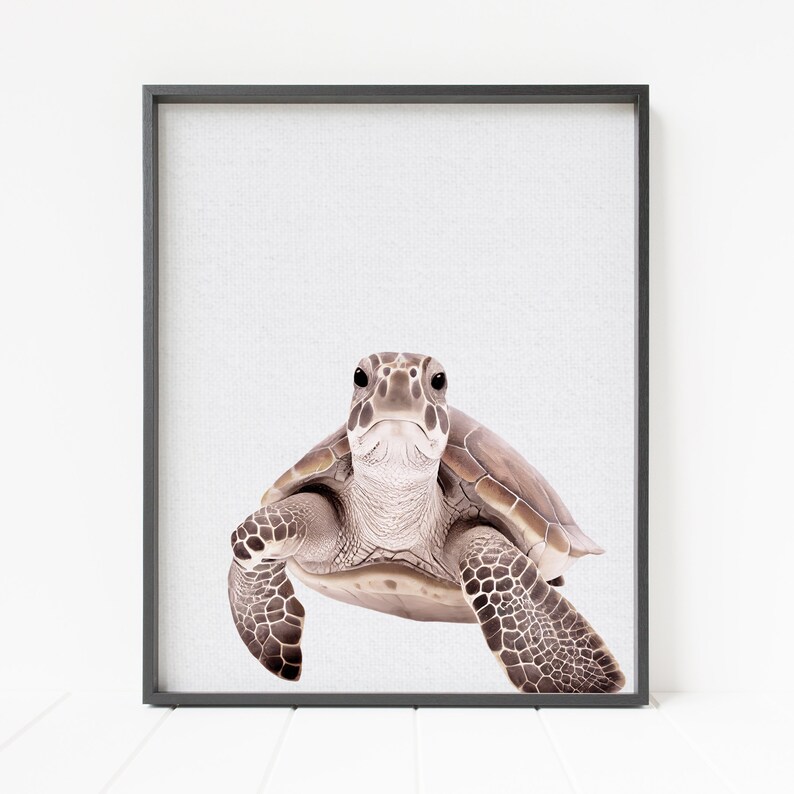 Sea Turtle Print, Sea Turtle Wall Art, Printable Sea Turtle, Sea Life ...