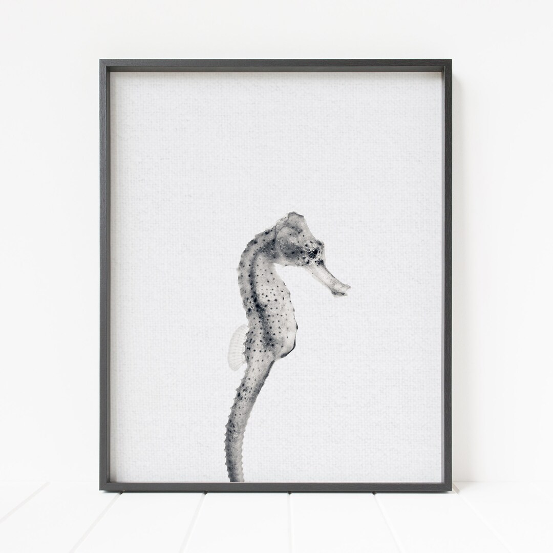Seahorse Print, Printable Seahorse, Ocean Decor, Beach Decor, Seahorse ...