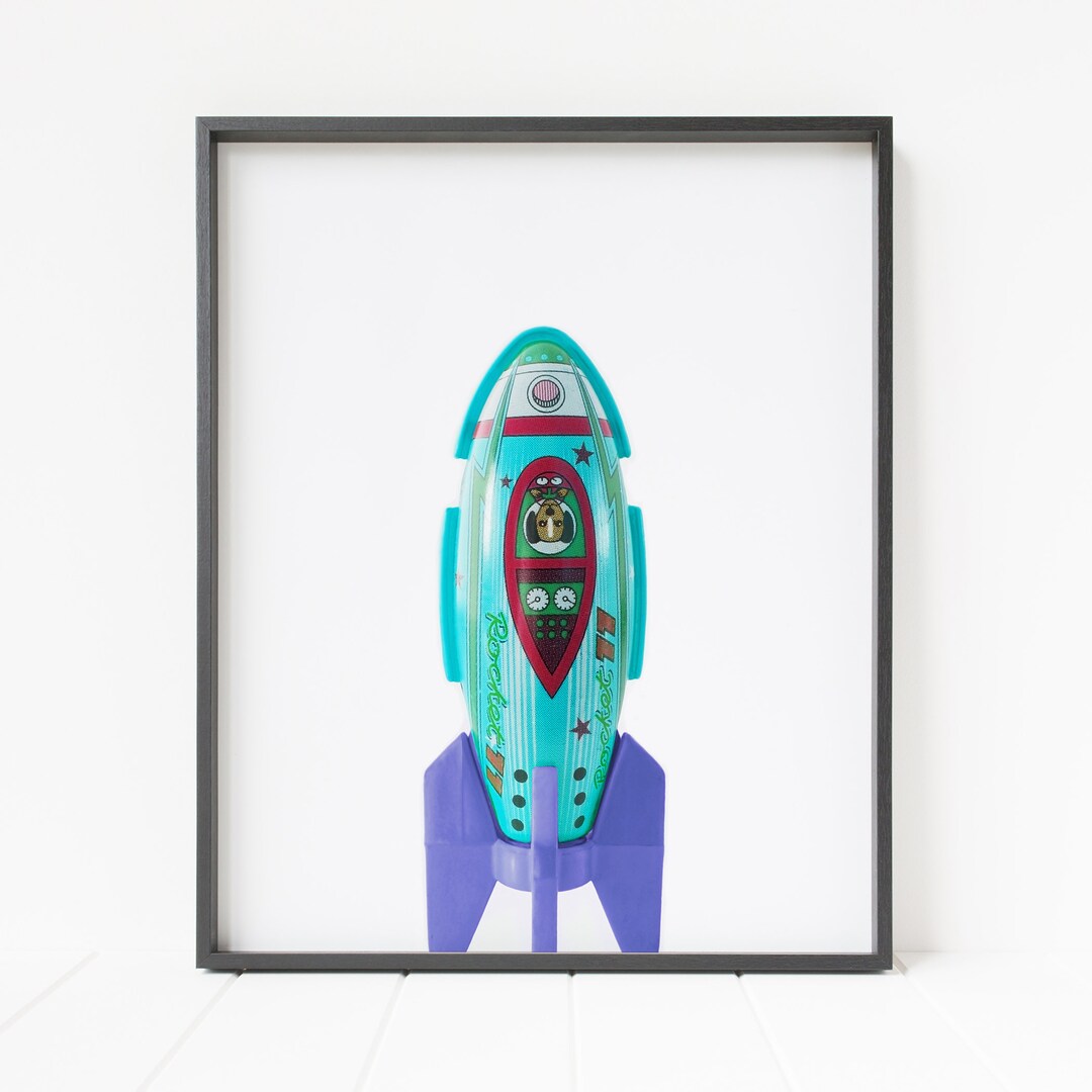 Rocket Ship Print, Printable Rocket, Rocket Nursery, Outer Space ...