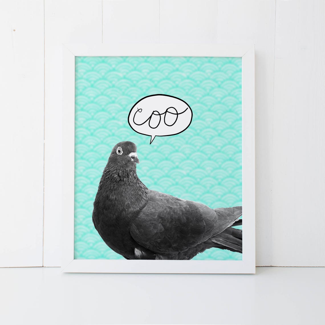 Pigeon Print, Pigeon Wall Art, Bird Print, Bird Printable Wall Art ...