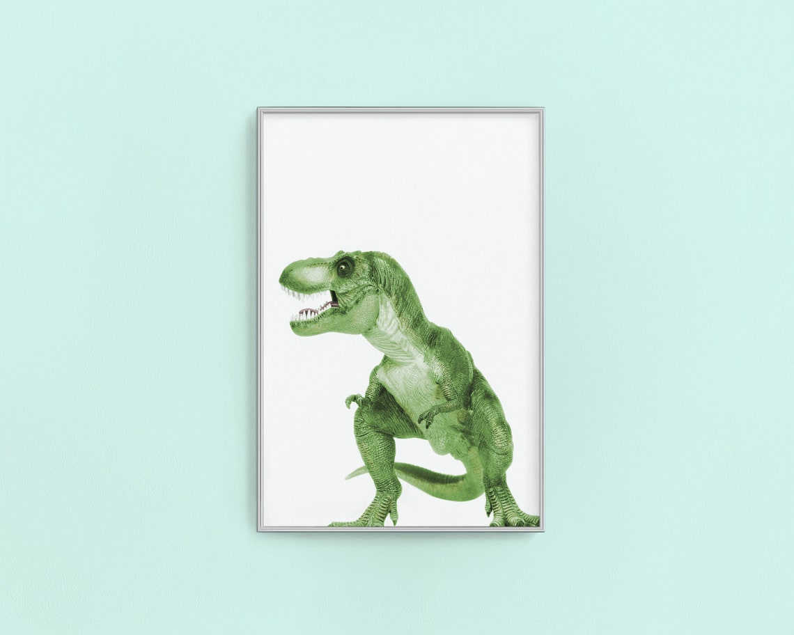 T Rex Print Tyrannosaurus Rex Printable Wall Art Bright | Etsy