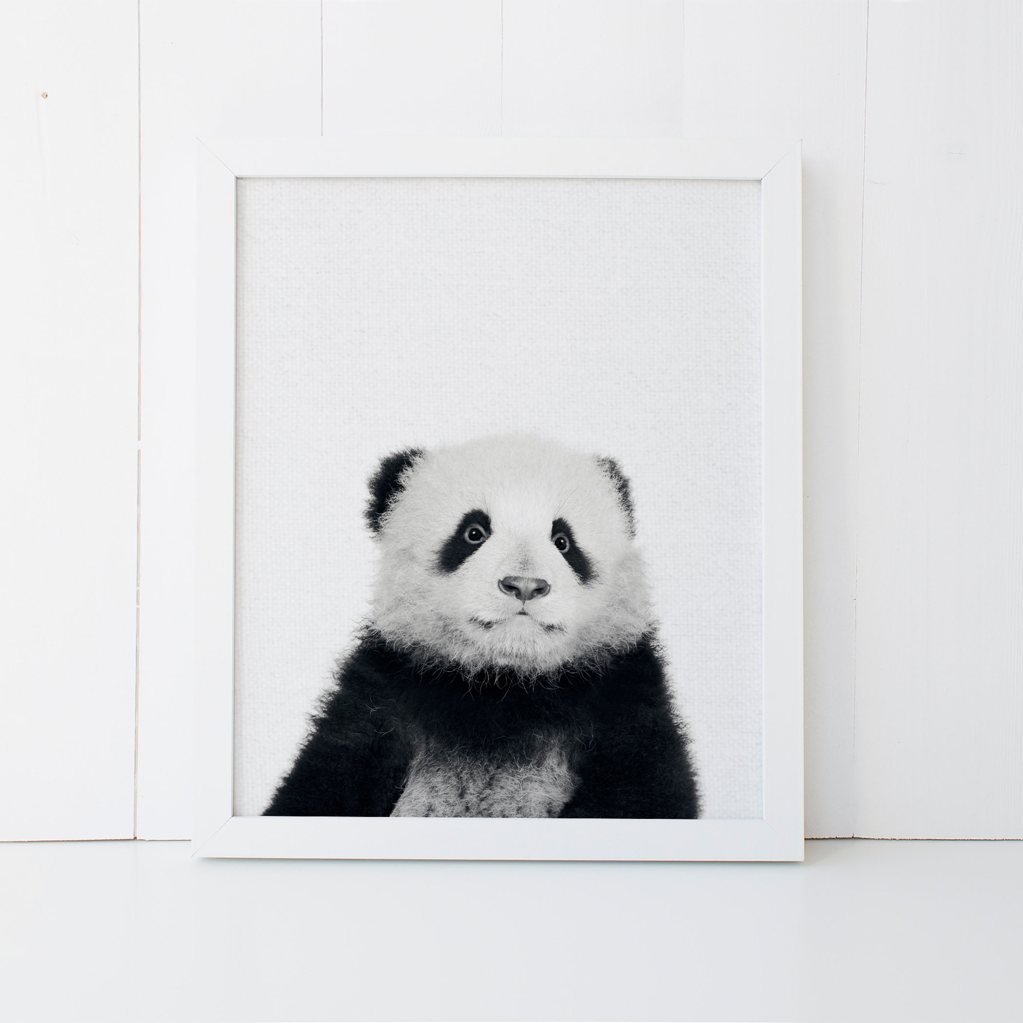 Panda print panda decor panda wall art minimalist nursery | Etsy