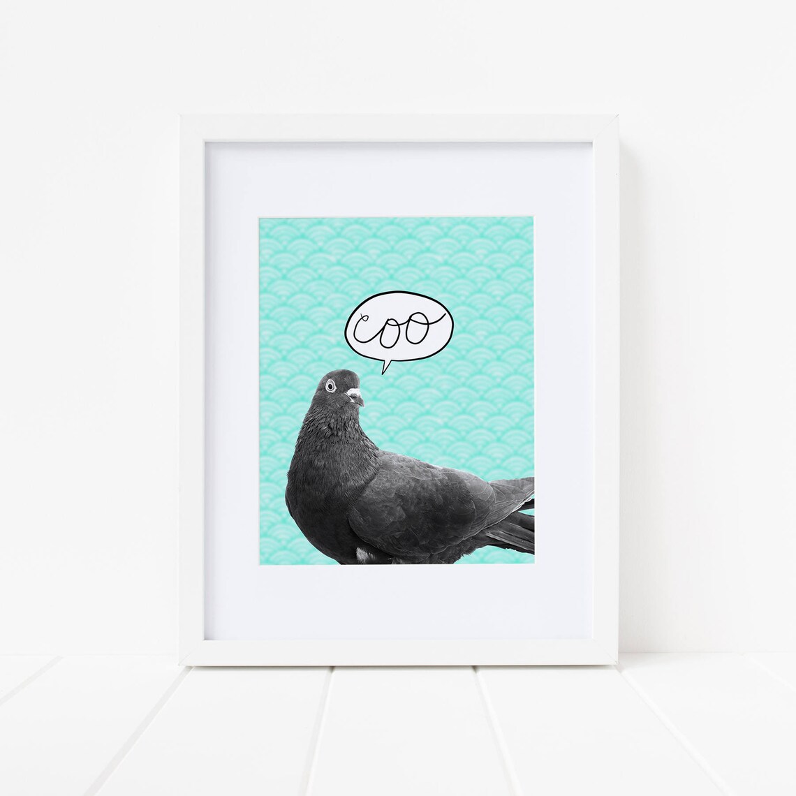 Pigeon Print, Pigeon Wall Art, Bird Print, Bird Printable Wall Art ...