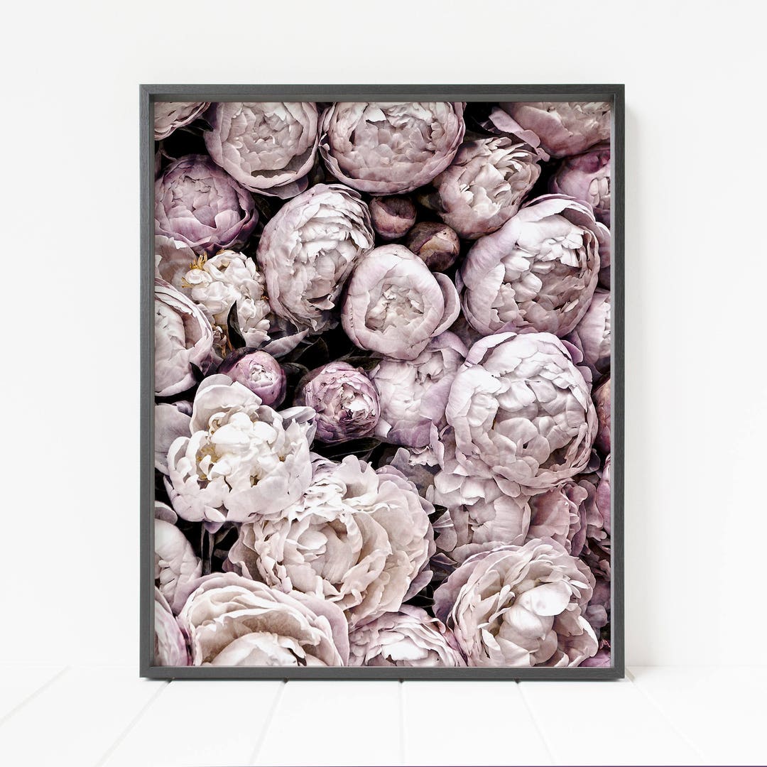 Flower Bunch Print, Flower Print, Peony Print, Floral Decor, Floral ...