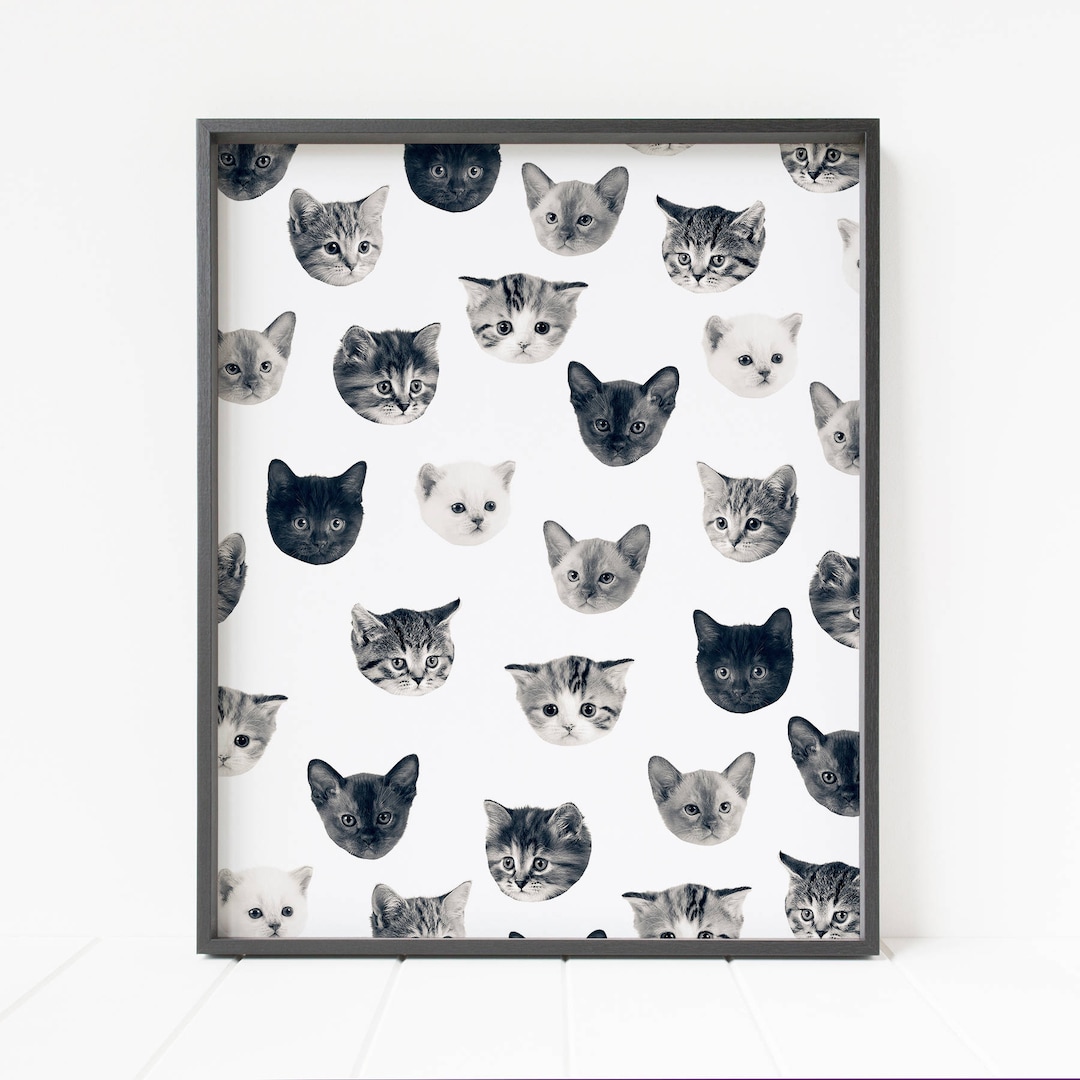 Kitten Print, Cat Print, Kitty Print, Cat Printable Wall Art, Animal ...