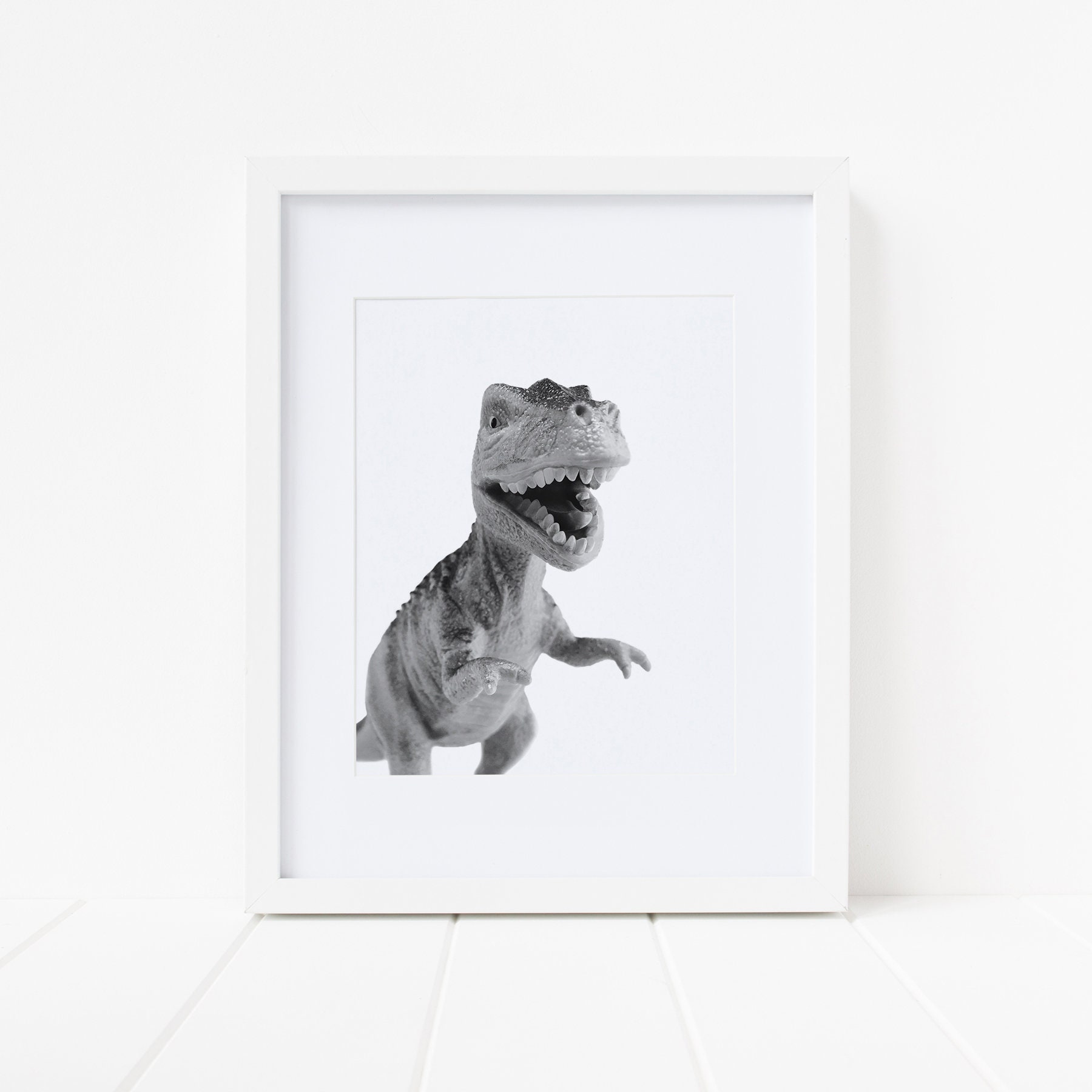 T-rex Wall Decor Dinosaur Print Dinosaur Decor Black and | Etsy