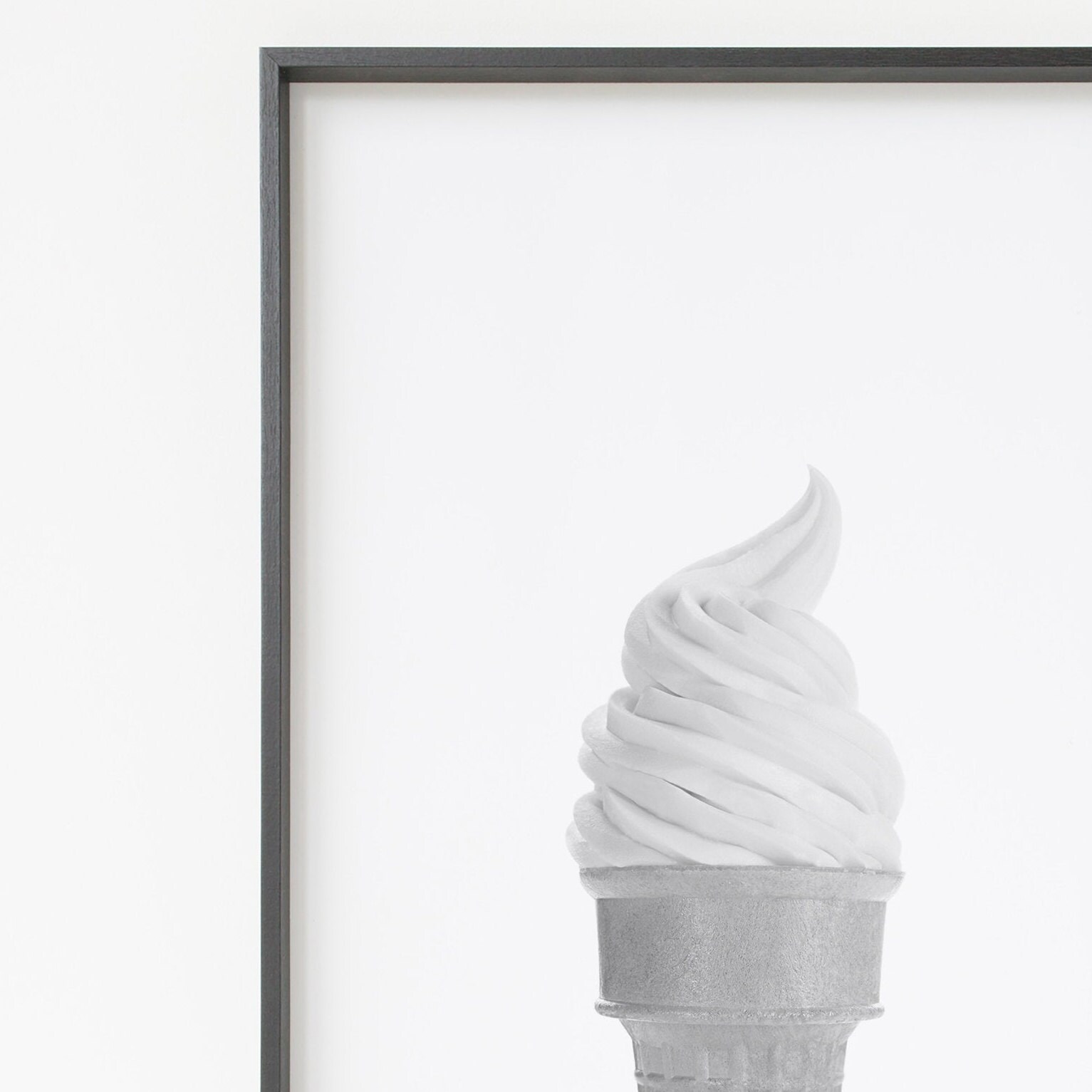 Ice cream print ice cream cone soft serve ice cream decor | Etsy