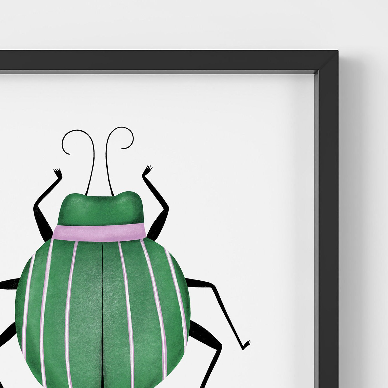 Beetle Print Beetle Wall Art Beetle Wall Decor Green - Etsy