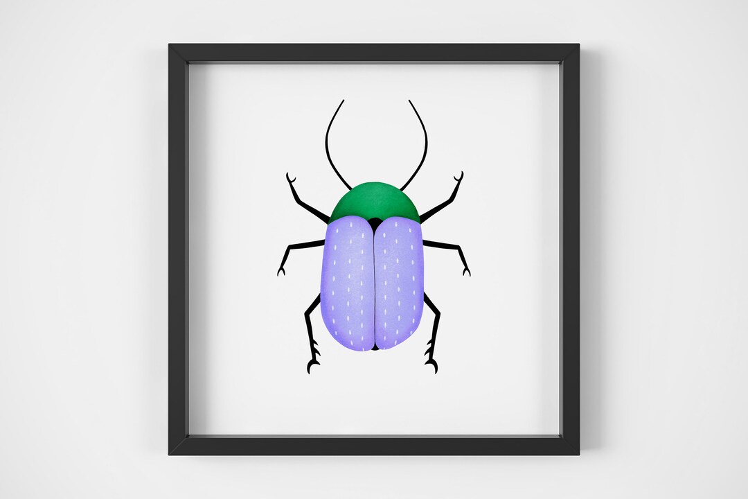 Beetle Illustration, Beetle Print, Printable Beetle, Cute Beetle Wall ...