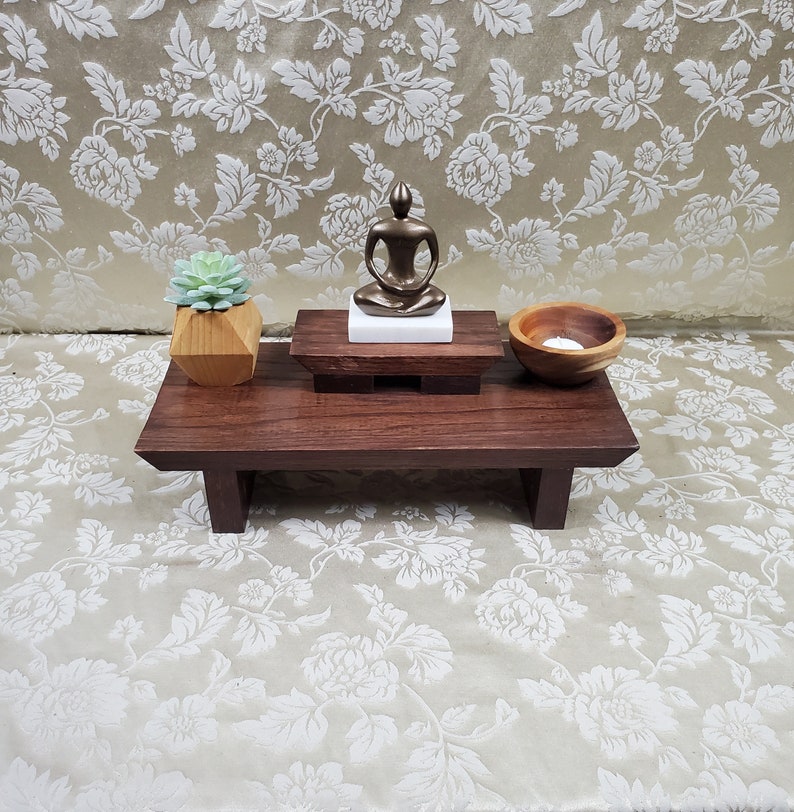 Buddhist Oak Mini Altar With Hand Rubbed Oil Finish and - Etsy