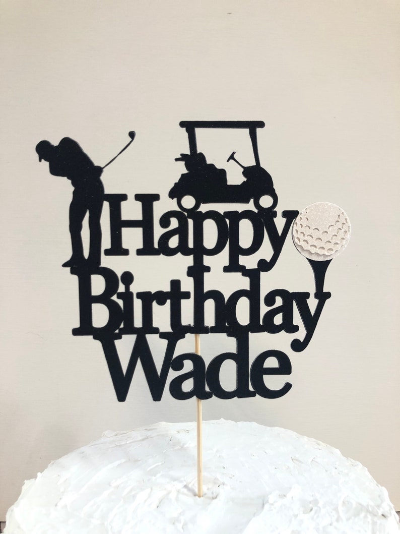 Golf Birthday Cake Topper Personalized Golf Cake Topper - Etsy