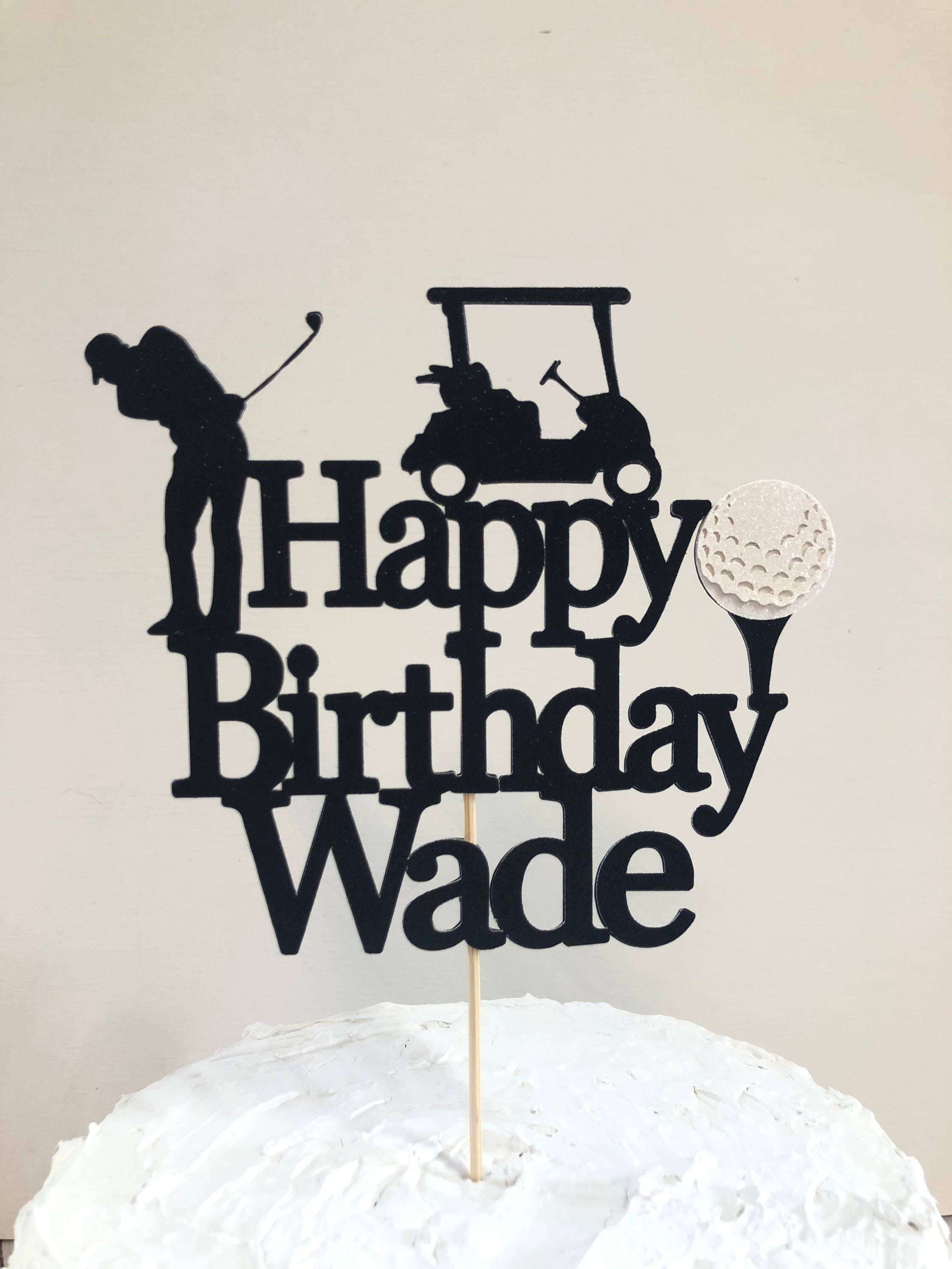 Golf Birthday Cake Topper Personalized Golf Cake Topper - Etsy