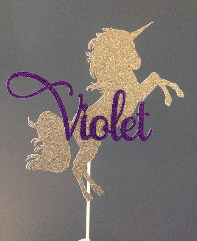 Unicorn Cake Topper Custom Unicorn Party Centerpiece With | Etsy