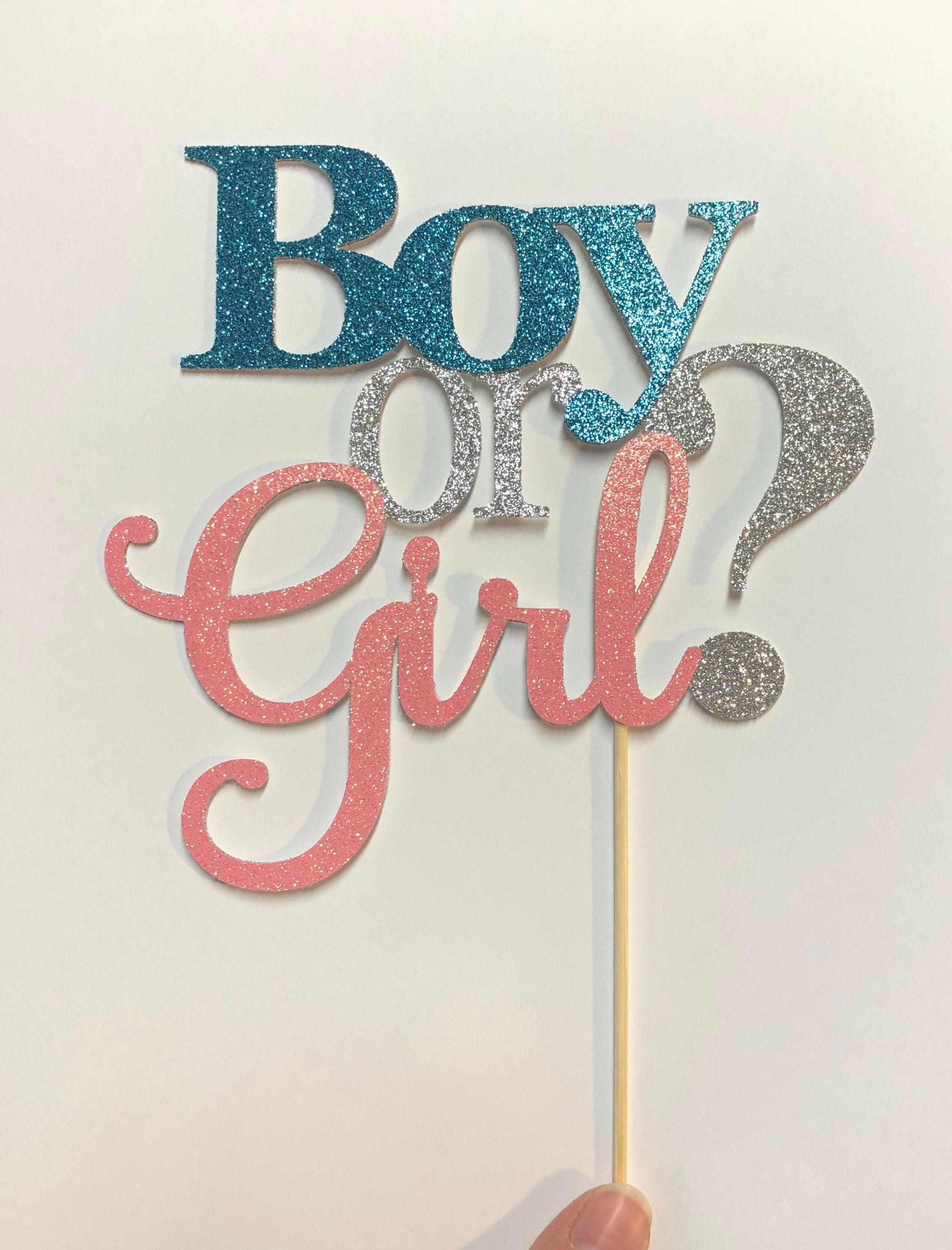 Gender Reveal Cake Topper Boy or Girl Baby Shower | Etsy