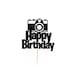 Happy Birthday Camera Cake Topper, Photographer Cake Topper, Camera ...