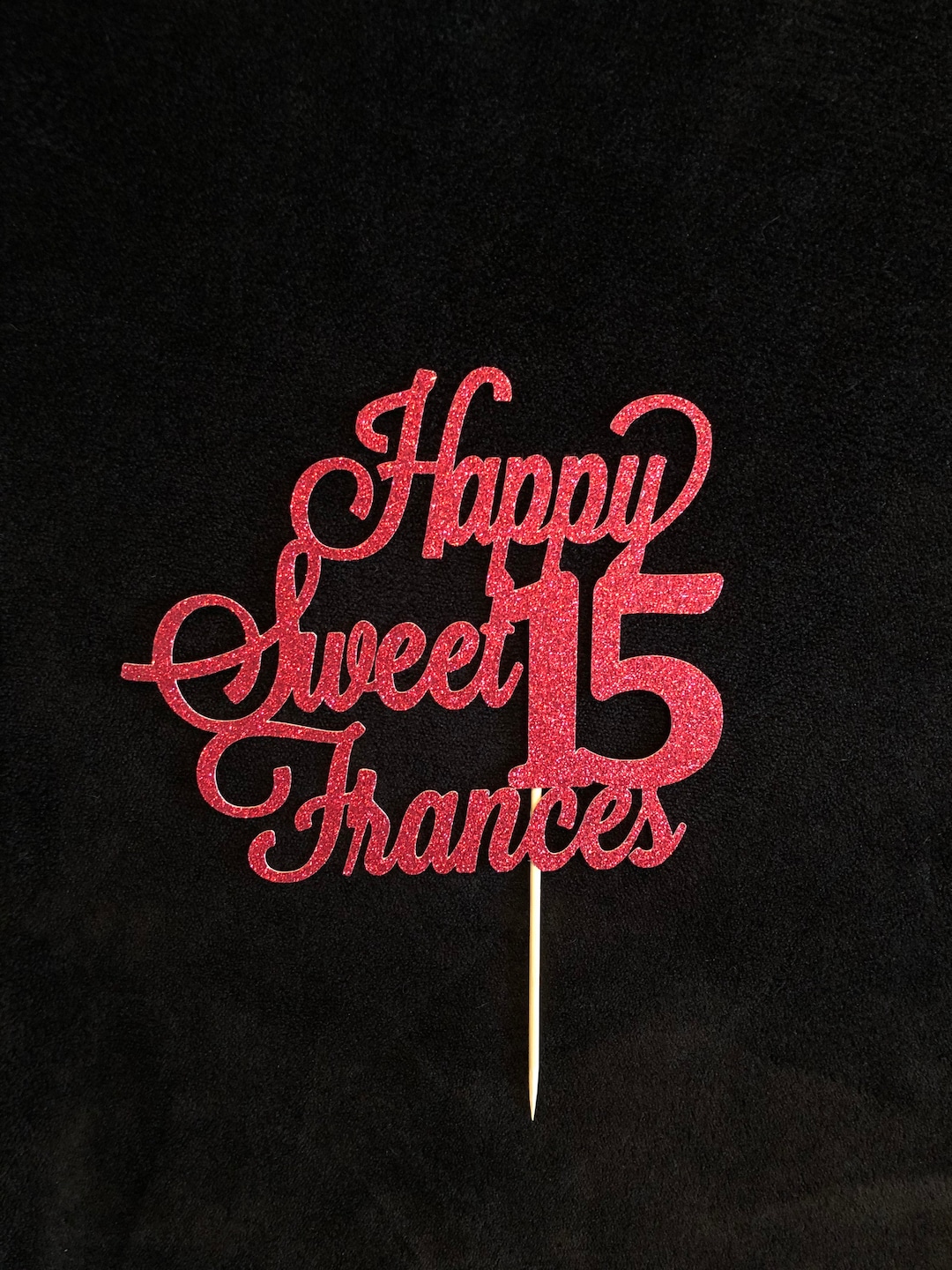 Happy Sweet 15 Birthday Cake Topper, Birthday Cake Topper With Name, 15 ...