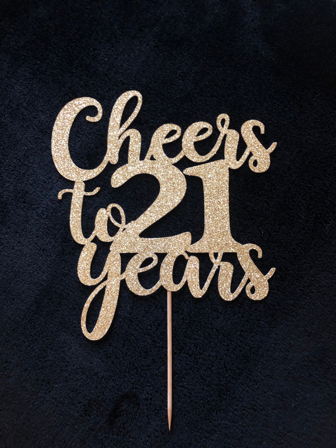 Cheers to 21 Years Cake Topper, 21 Birthday Cake Topper, Cheers Party ...