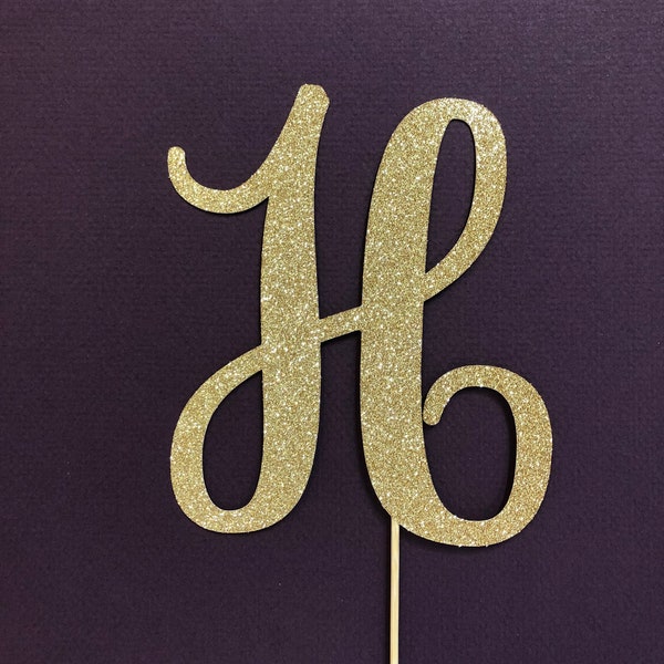 Letter H Cake Topper - Etsy
