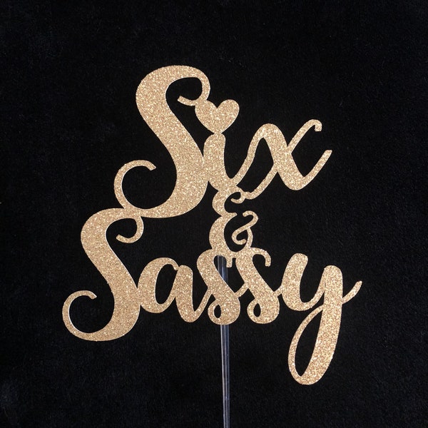 Six Birthday Cake Topper - Etsy